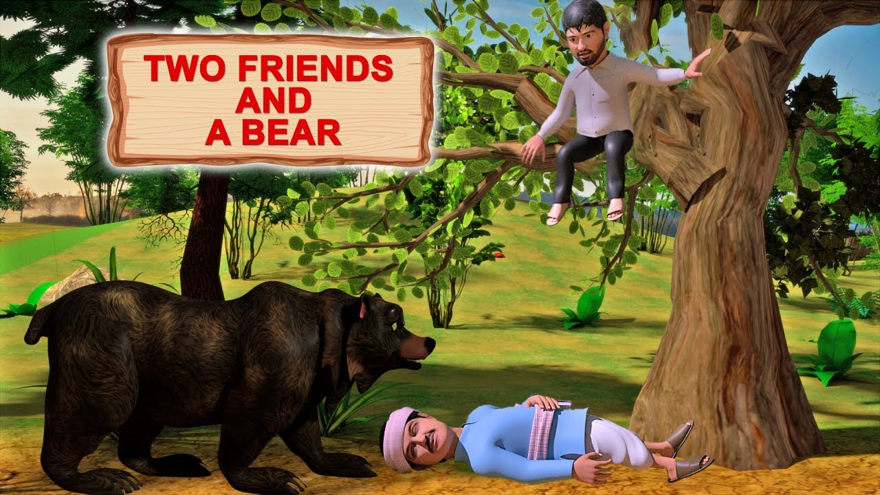 2 FRIENDS AND BEAR Kids Story in English | Panchatantra Stories | Mum ...