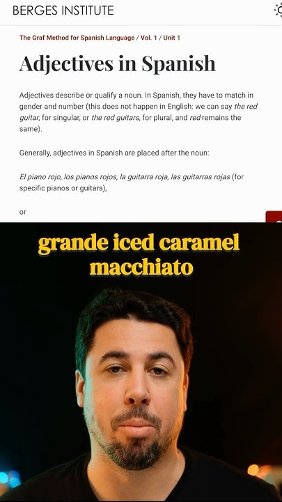 Adjectives in Spanish. Gender and number - YouTube