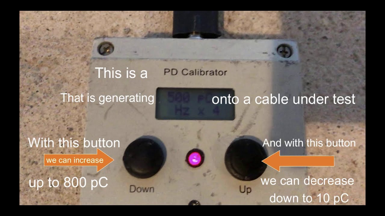 Partial Discharge (PD) Testing - site example - MV Cable - Calibration ...