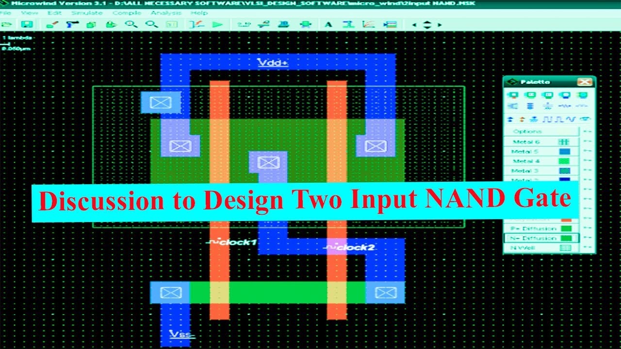 Design Two Input NAND Gate In Microwind | Theoritical Discussion ...
