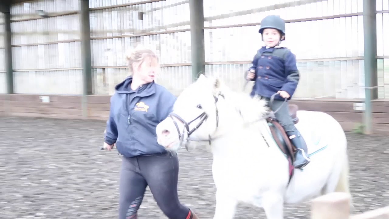 Kids Horse Riding - 4 Year old Learning to Trott - YouTube