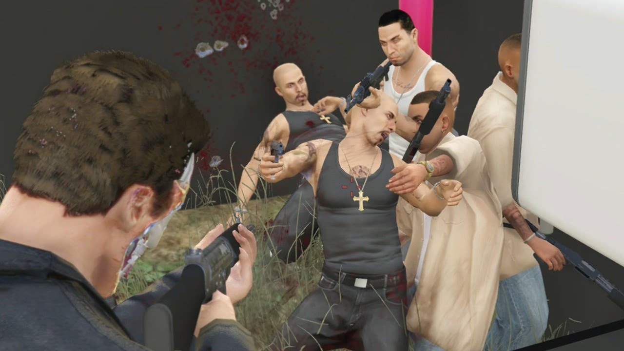 GTA 5 - T-800 Terminator shootout epic battle compilation - YouTube