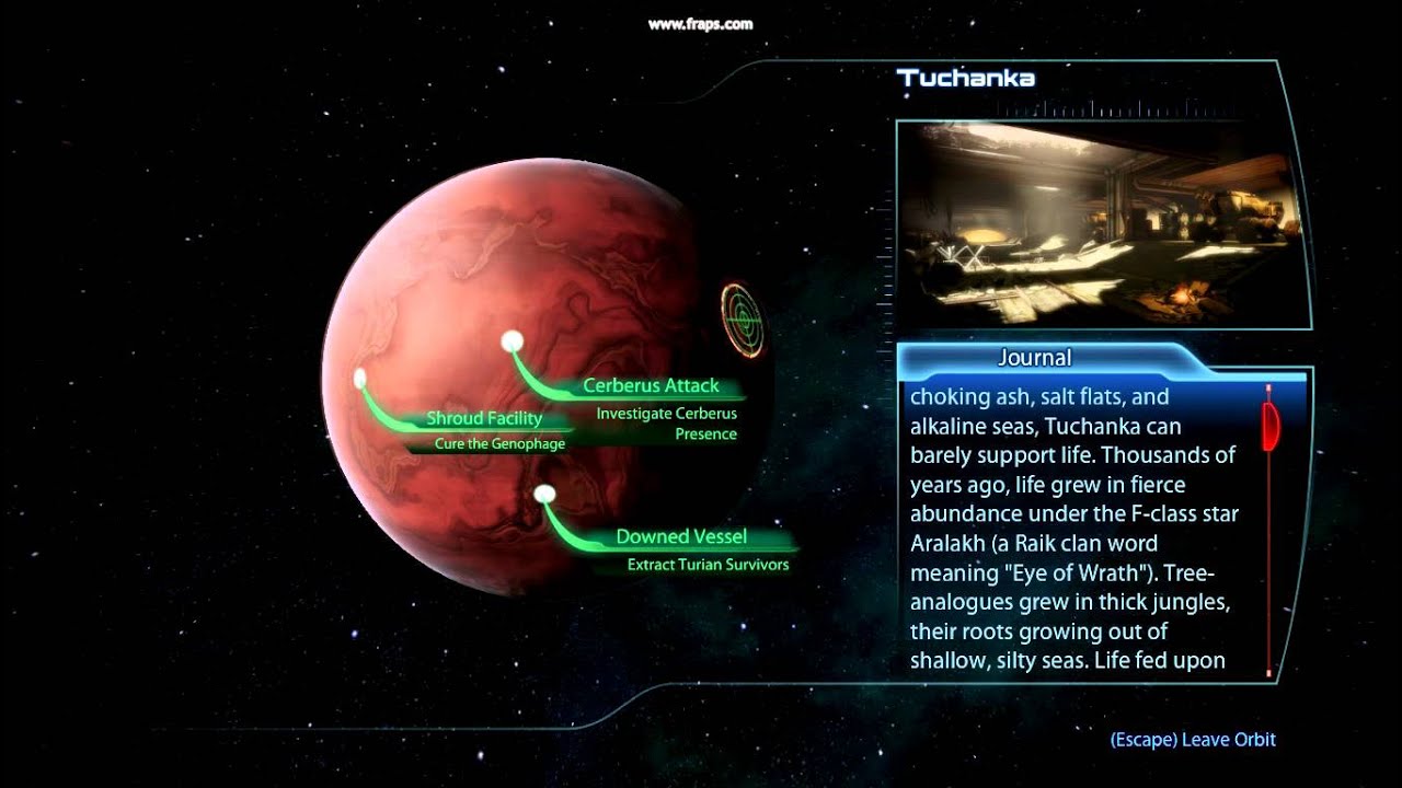 MassEffect 3: game bug on the Tuchanka planet (mission selector surface ...