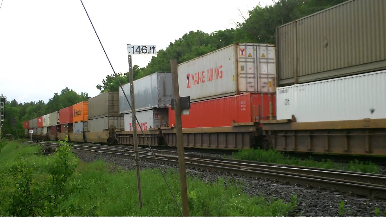 CP 9636 and 8619 Lead CP Stack Train 119 at Reynolds (June 14, 2014 ...