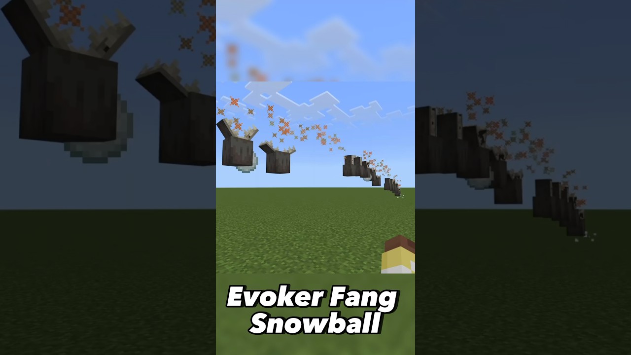 Evoker Fang Snowball #minecraft #gaming #shorts - YouTube