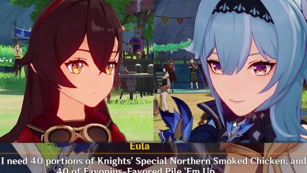 AMBER AND EULA SHOPPING TOGETHER | Genshin Impact 3.1|Of Ballads and ...