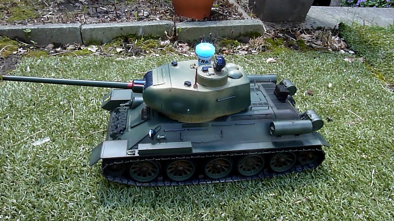 RC Tank T-34/85, EDITION MÉTAL 1:16 AVEC UNITÉ DE RECUL DE CANON ...