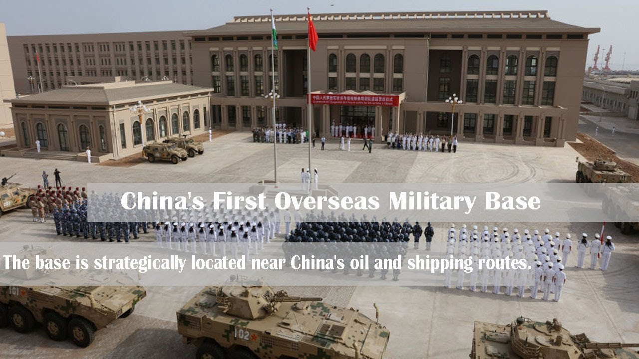Satellite Images Spy China's First Overseas Military Base - YouTube