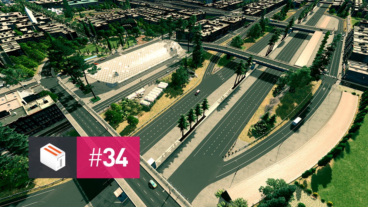 Let's Design Cities Skylines — EP 34 — Beautiful Freeways - YouTube