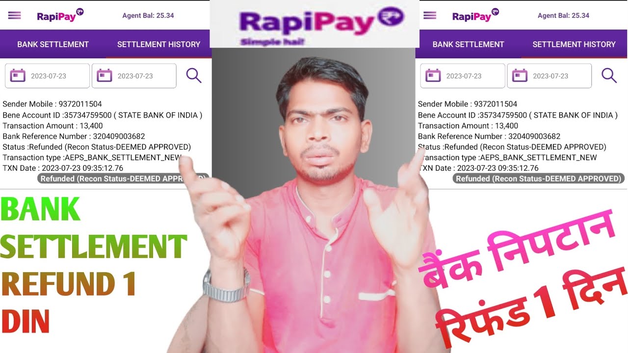 Rapipay bank Settlement kaise kare | how to Rapipay bank settlement ...