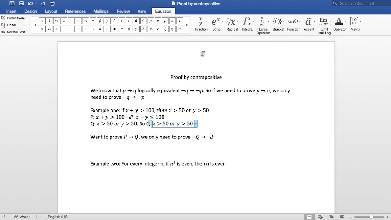 How to proof by contrapositive - YouTube