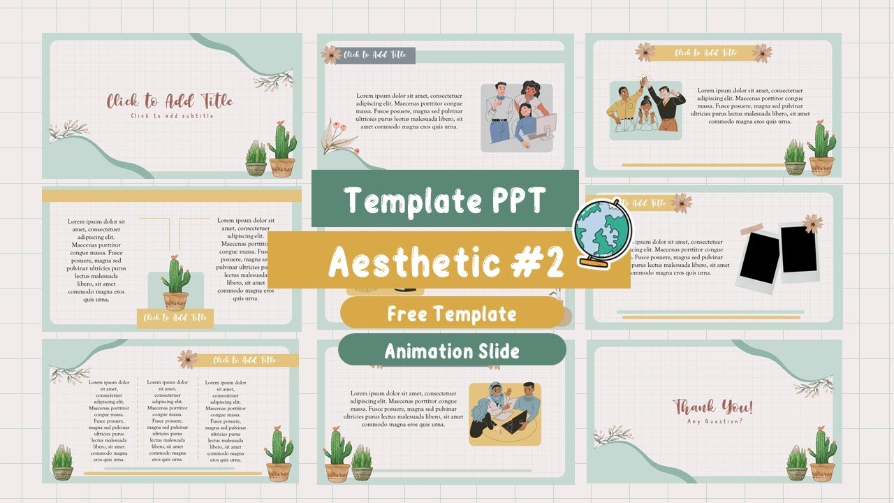 Template PPT Aesthetic #2 | Free Template & Animated Slide - YouTube
