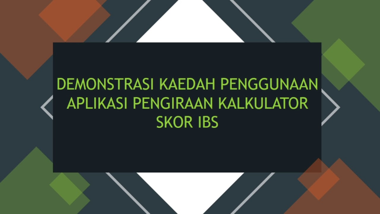 AI02: SISTEM APLIKASI PENGIRAAN SKOR IBS - YouTube