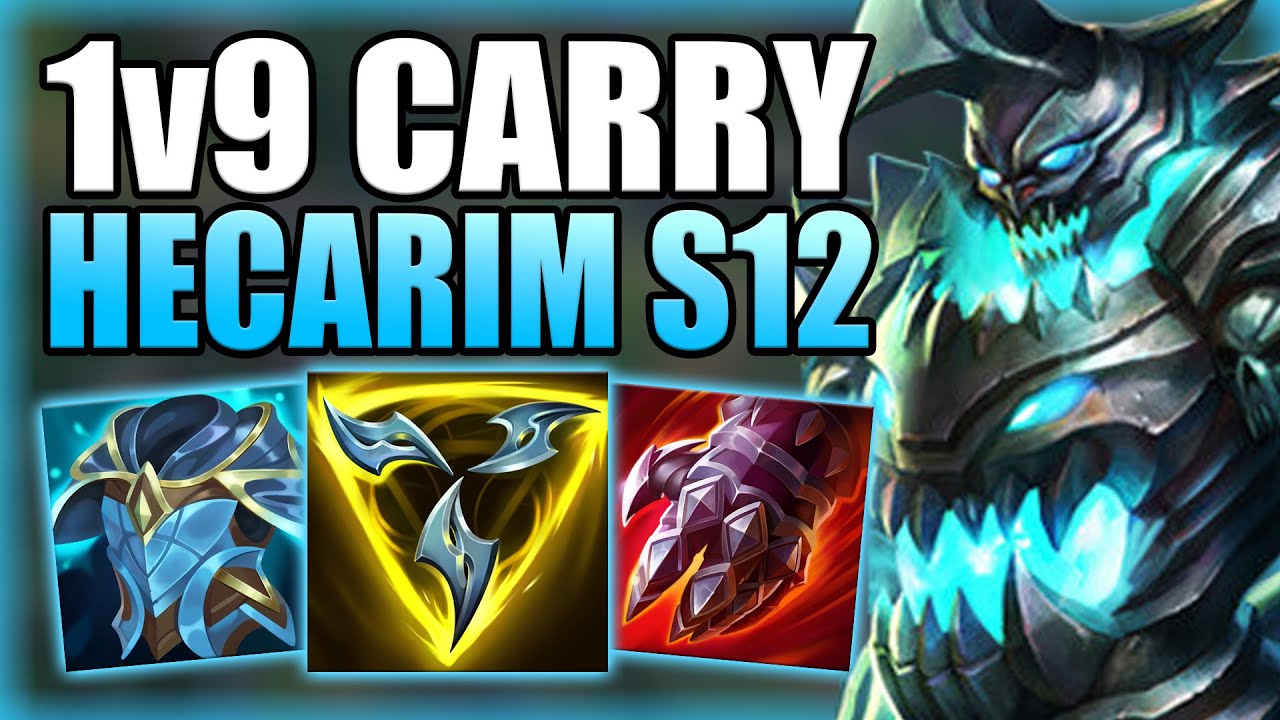 HOW TO PLAY HECARIM JUNGLE & 1v9 CARRY IN SEASON 12! - Best Build/Runes ...