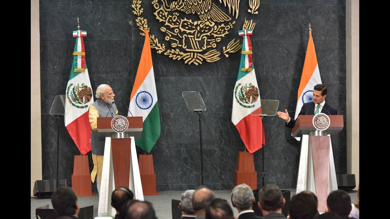 PM Modi at the Joint Press Statements in Mexico City, Mexico - YouTube
