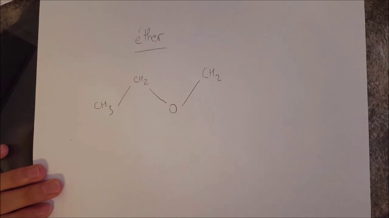 Formule semi-développée de l'éther - YouTube