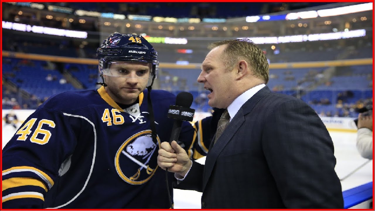 🔴Sabres broadcaster Rob Ray takes puck to the face during win over ...