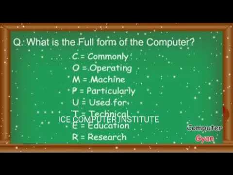 Day 1 class : Defination and full form of computer - YouTube