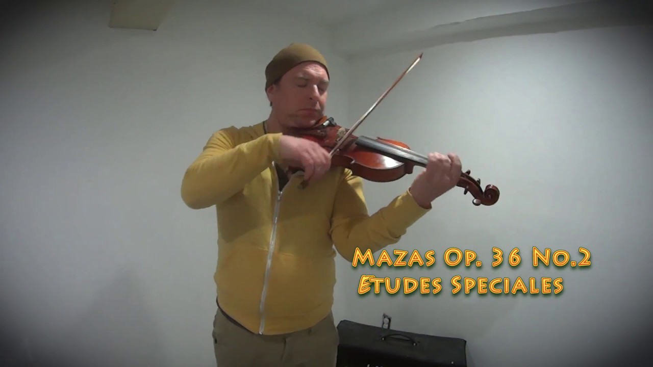 Mazas Violin Etude No. 2 "Etudes Speciales" Op. 36 with Bowing ...