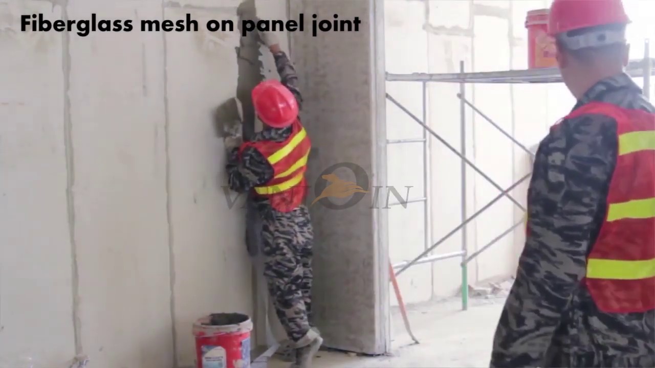 Vanjoin EPS Sandwich Wall Panel Installation - YouTube
