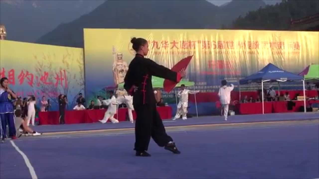 Me performing fan at The 6th World Traditional Wushu Championships 2014 ...