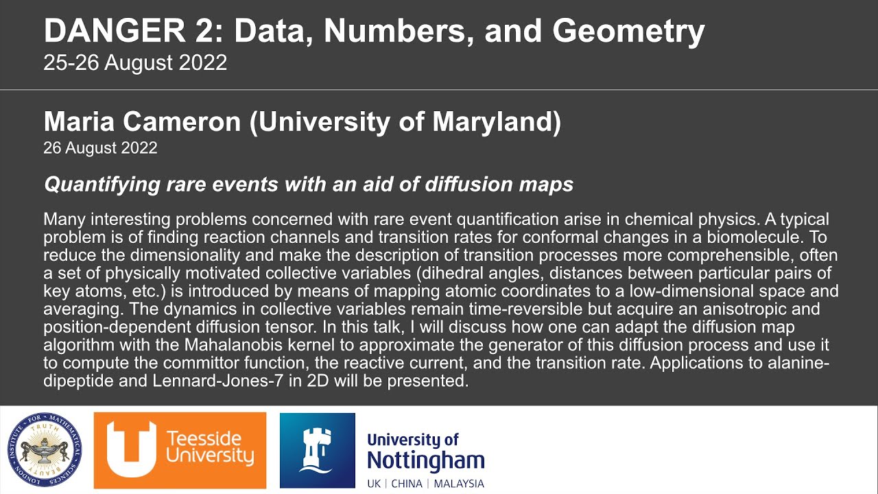 Maria Cameron (University of Maryland) - YouTube