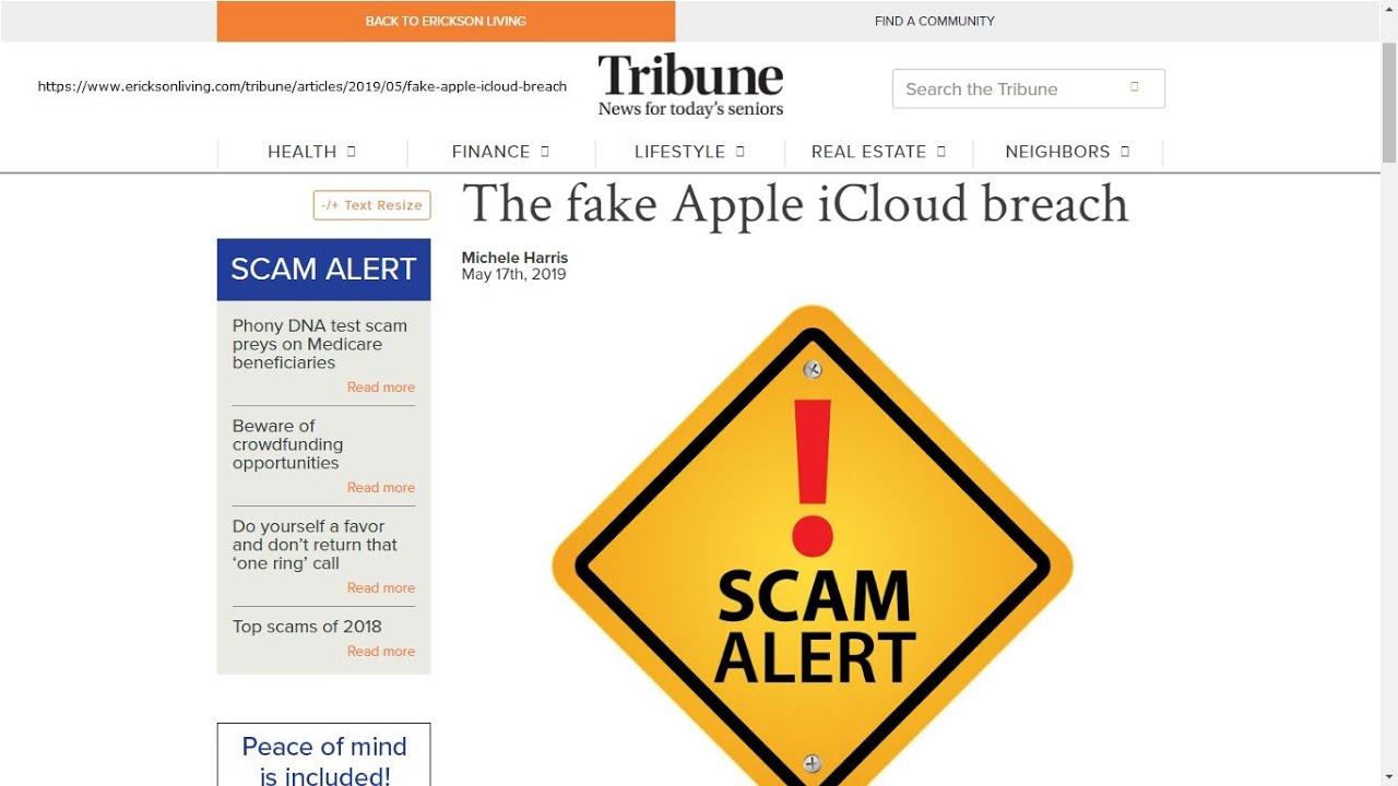 FAKE APPLE iCLOUD BREACH PHISHING SCAM - YouTube