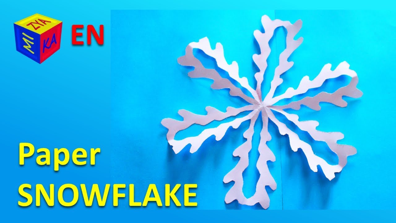 Christmas craft for children. Easy paper snowflake - YouTube