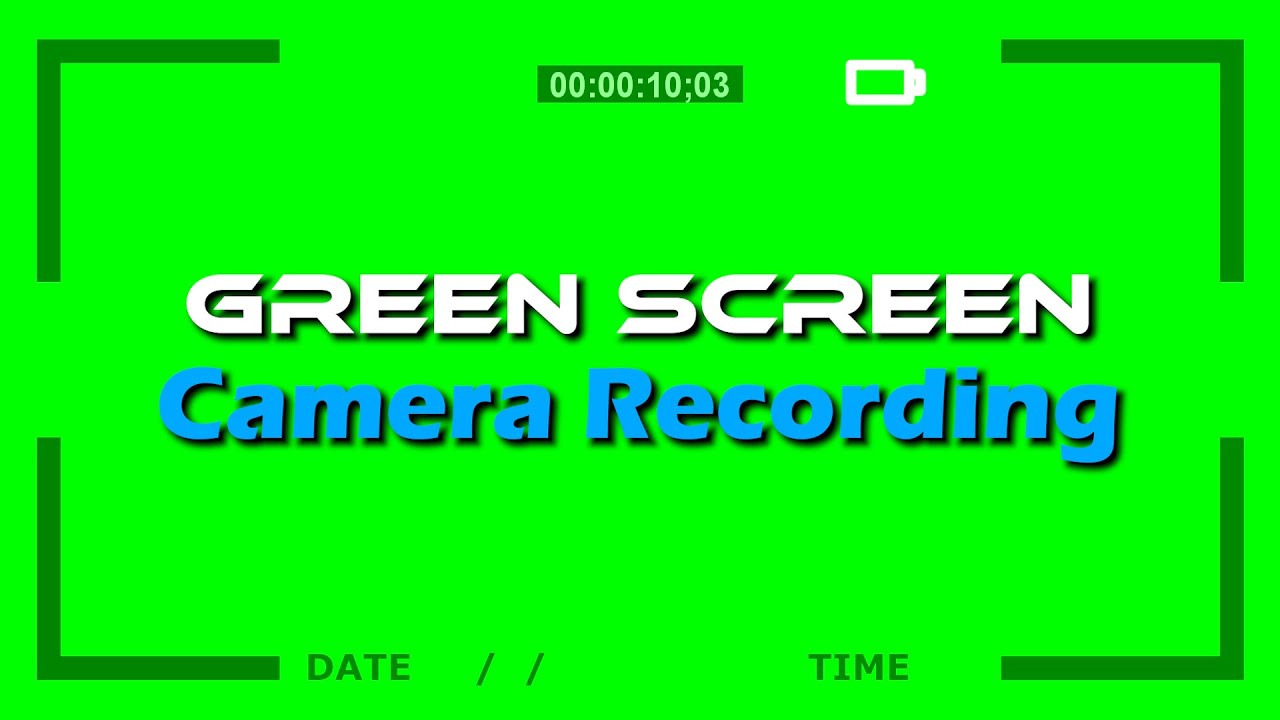 Green Screen Camera Recording || Video Camera Effect || Green Screen ...