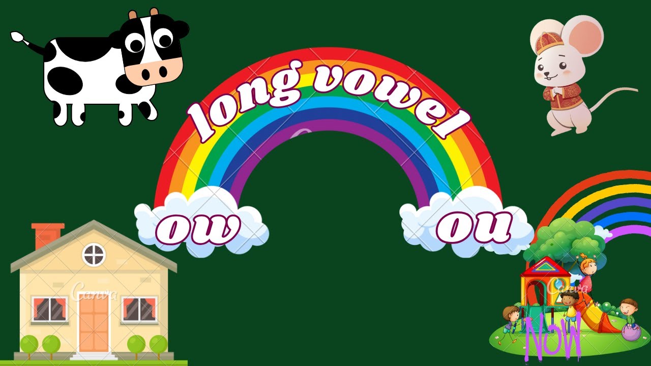 Phonics for kids /Long vowels / ou- ow /Super Song #abcsong kidssongs# ...
