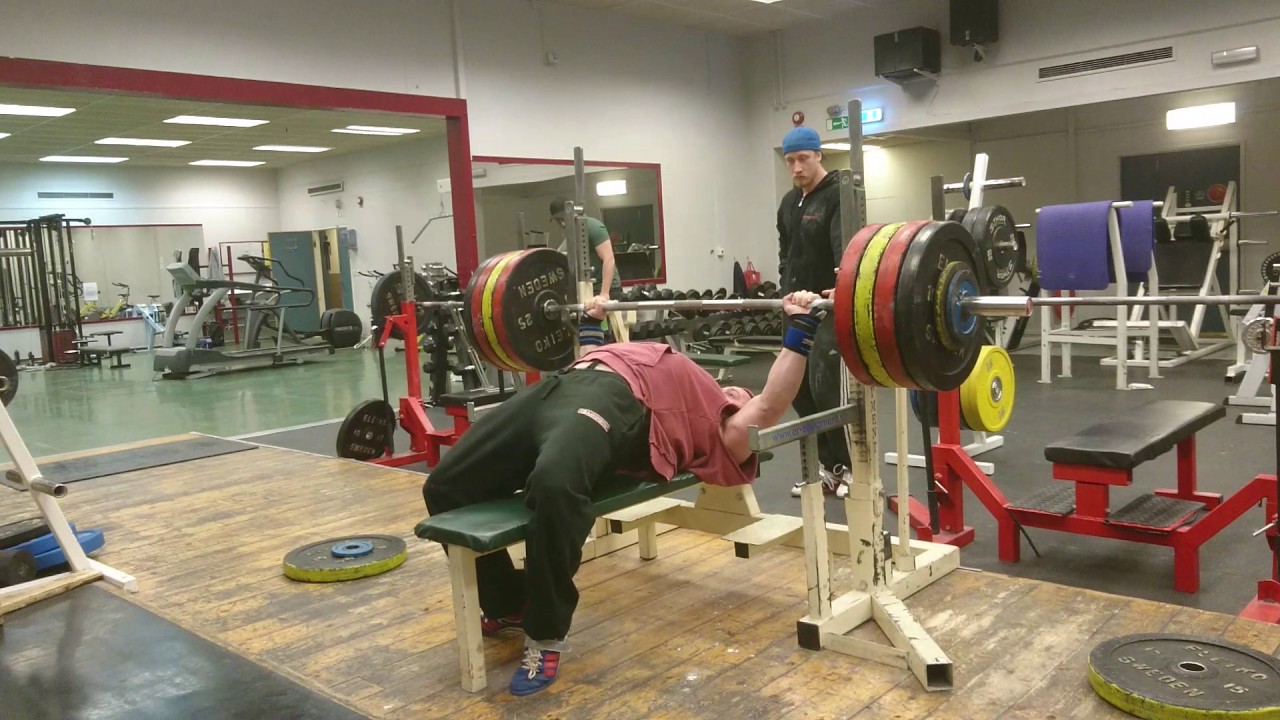 185 kg bench - YouTube