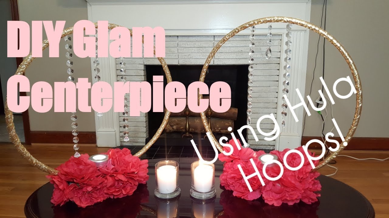 DIY Glam Hula Hoop Centerpiece | Shayla DIY - YouTube