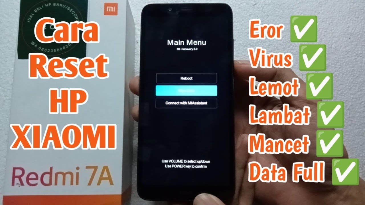 Hard Reset XIAOMI Redmi 7A | Cara Reset HP Redmi 7A | Cara Restart HP ...