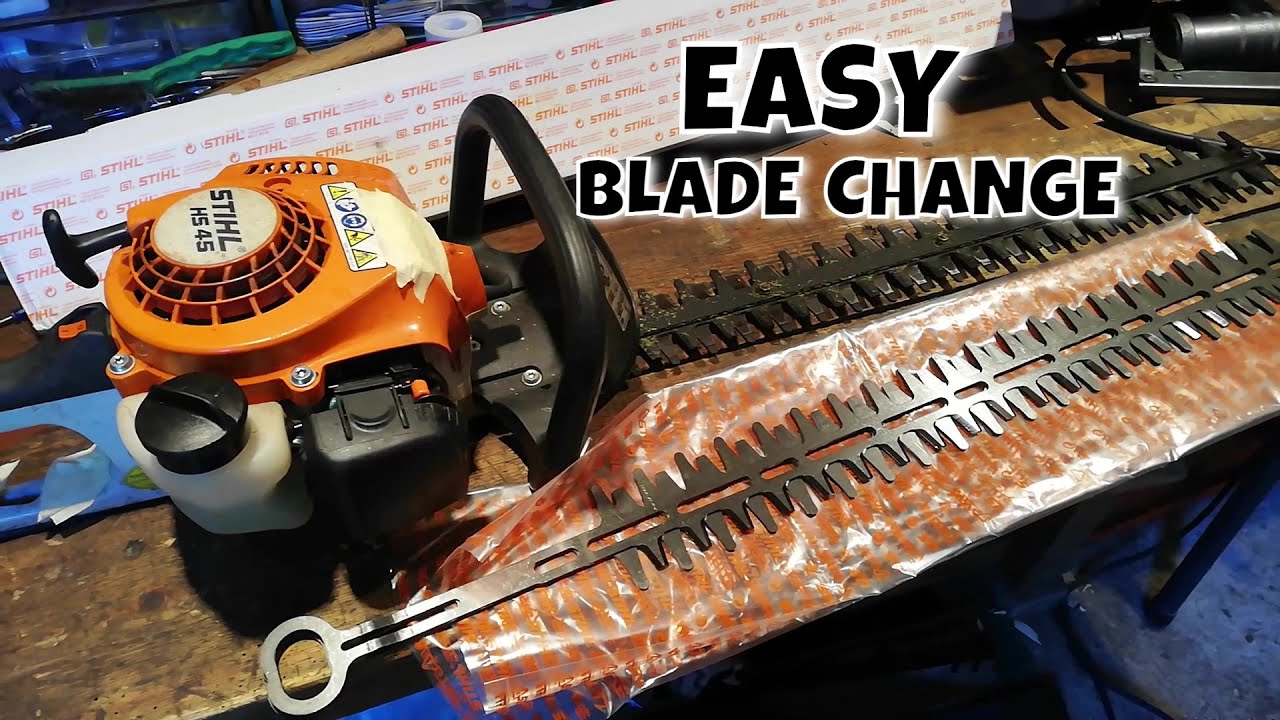 How To REPLACE Hedge Trimmer Blades STIHL HS 45 YouTube