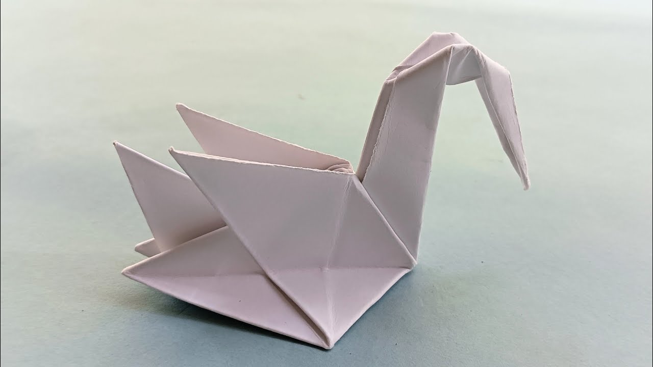 How to make a paper swan | Paper bird making. | kids craft #paperswan # ...