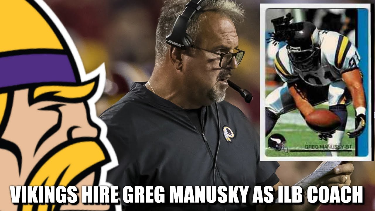 Vikings Hire Greg Manusky as Inside Linebackers Coach - YouTube