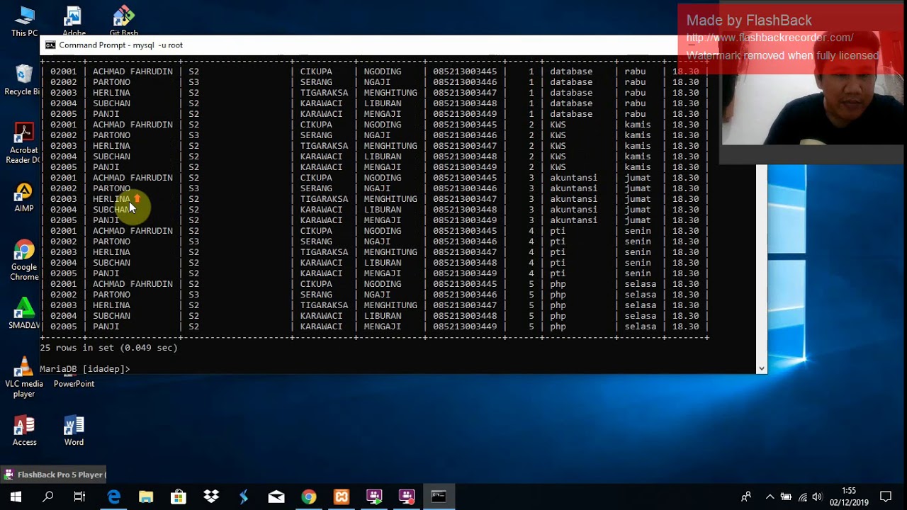 Database Cmd Fungsi Inner Join Like Between Order By Dan Group By Youtube