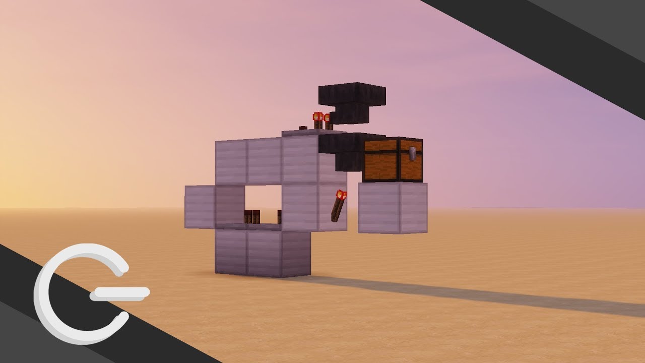 The Simplest Item Sorting System With Overflow Protection Redstone
