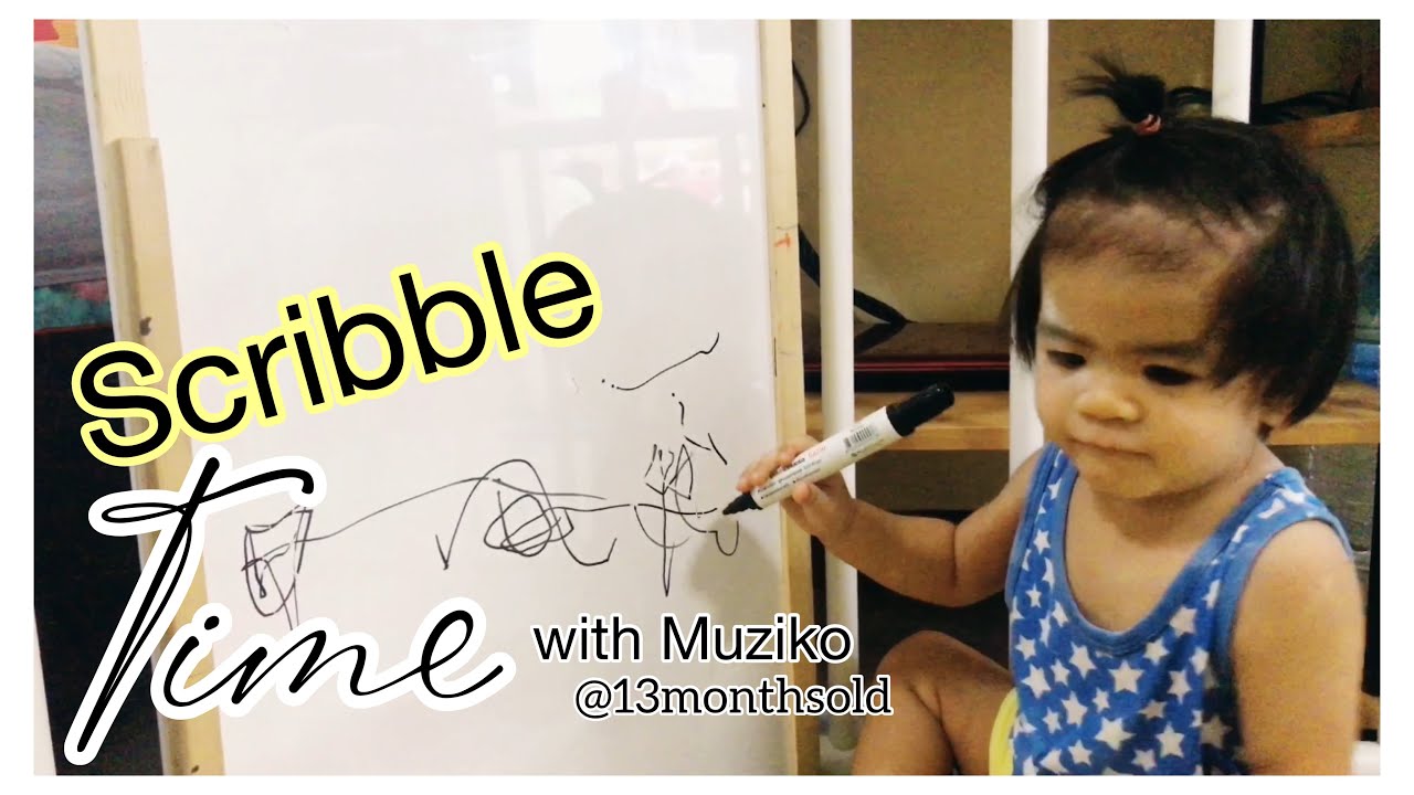 Baby Scribble | 13 months old - YouTube