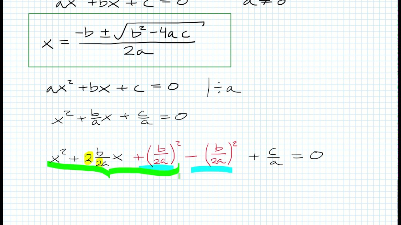 Matte 1T - Bevis for abc-formelen til andregradslikninger - YouTube
