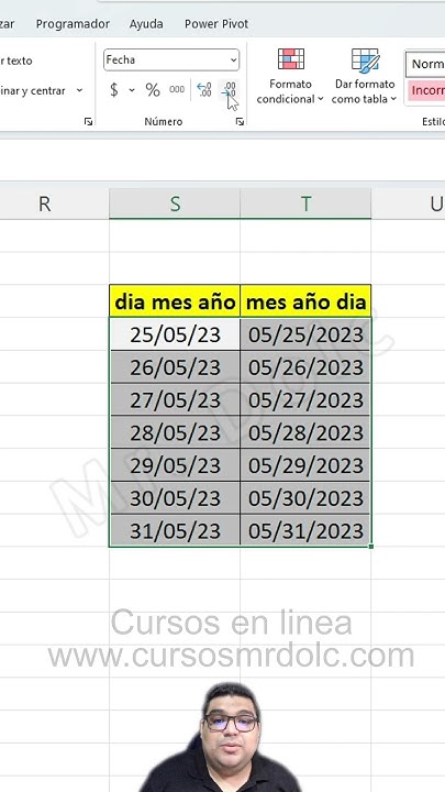 CORREGIR FORMATO DE FECHA EN #EXCEL - YouTube