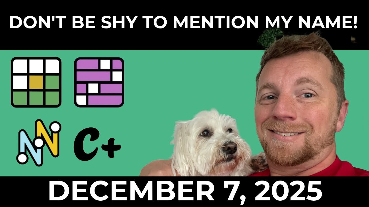 Wordle, Connections, Strands and Custom Connections - December 7 - YouTube