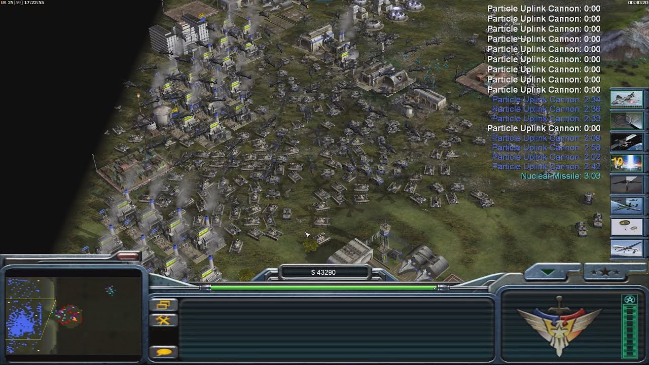 USA Laser - Command & Conquer Generals Zero Hour - 1 vs 7 HARD Gameplay ...