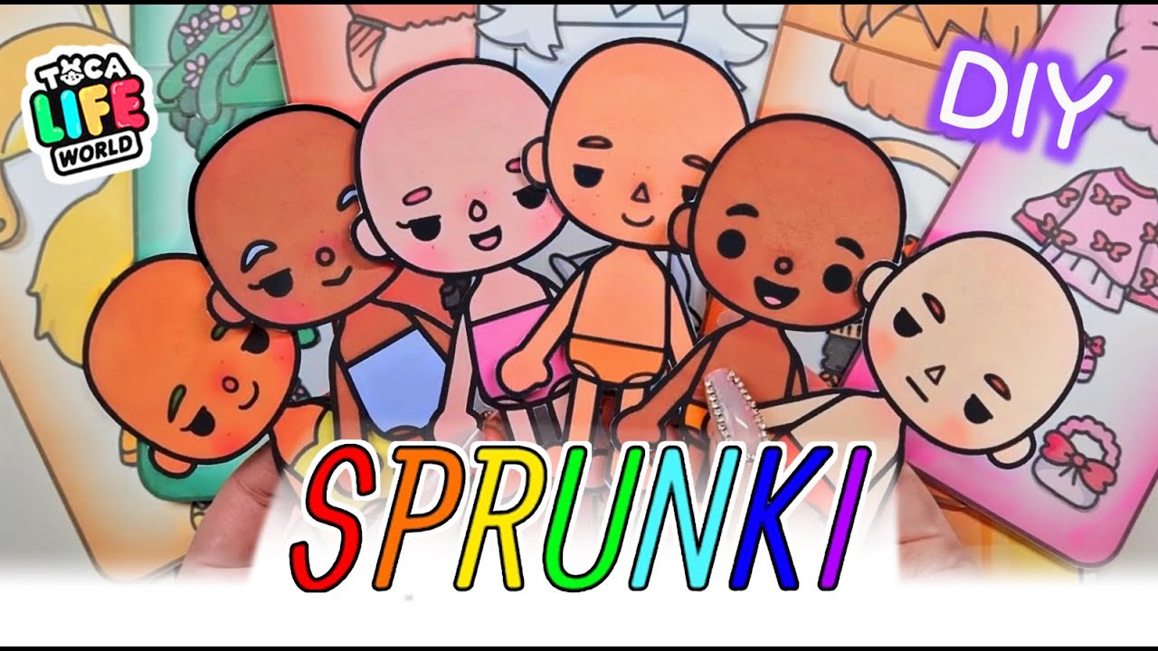 Incredibox Sprunki, But Toca Boca Ver. Play Book #asmr #paperdiy #tutorial #종이놀이 - YouTube