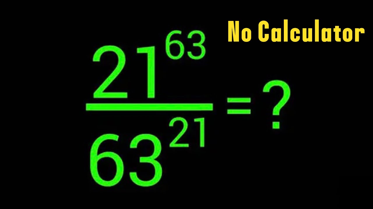 Can You Solve This INSANE Exponent Problem? (No Calculator Math) - YouTube