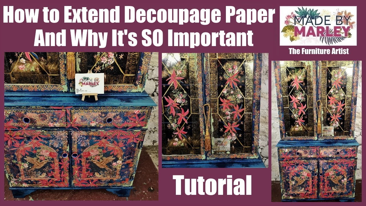 How to Extend Decoupage Paper (And Why It's SO Important) - YouTube