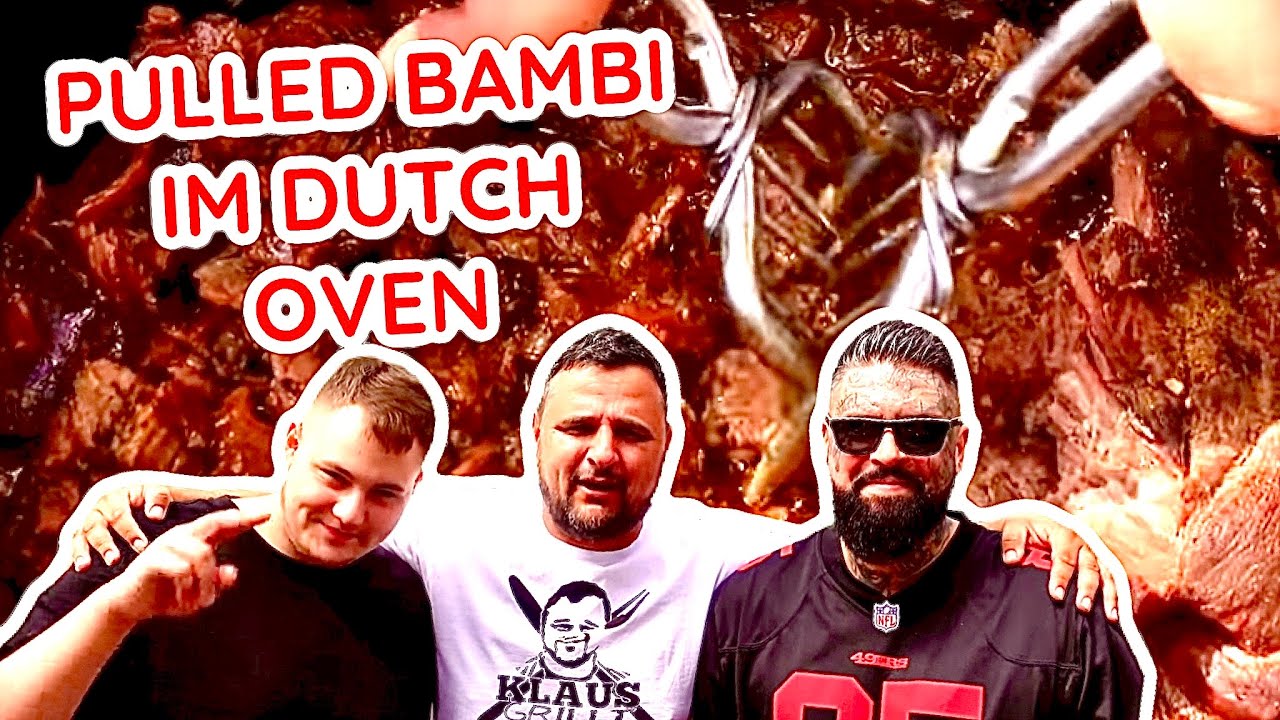 Pulled Bambi im DUTCH OVEN GRILLEN --- KLAUS GRILLT VS WER WILL BEEF ...