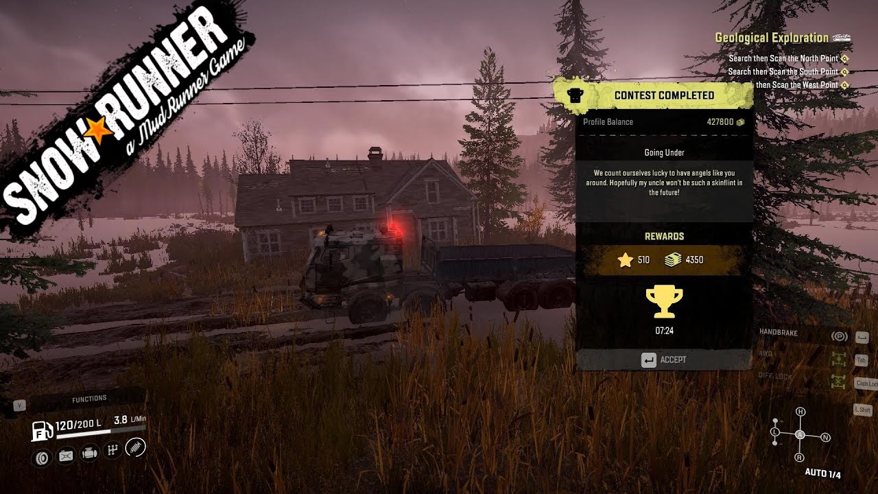 SnowRunner Contest 5 Going Under GOLD Michigan Smithville Dam - YouTube