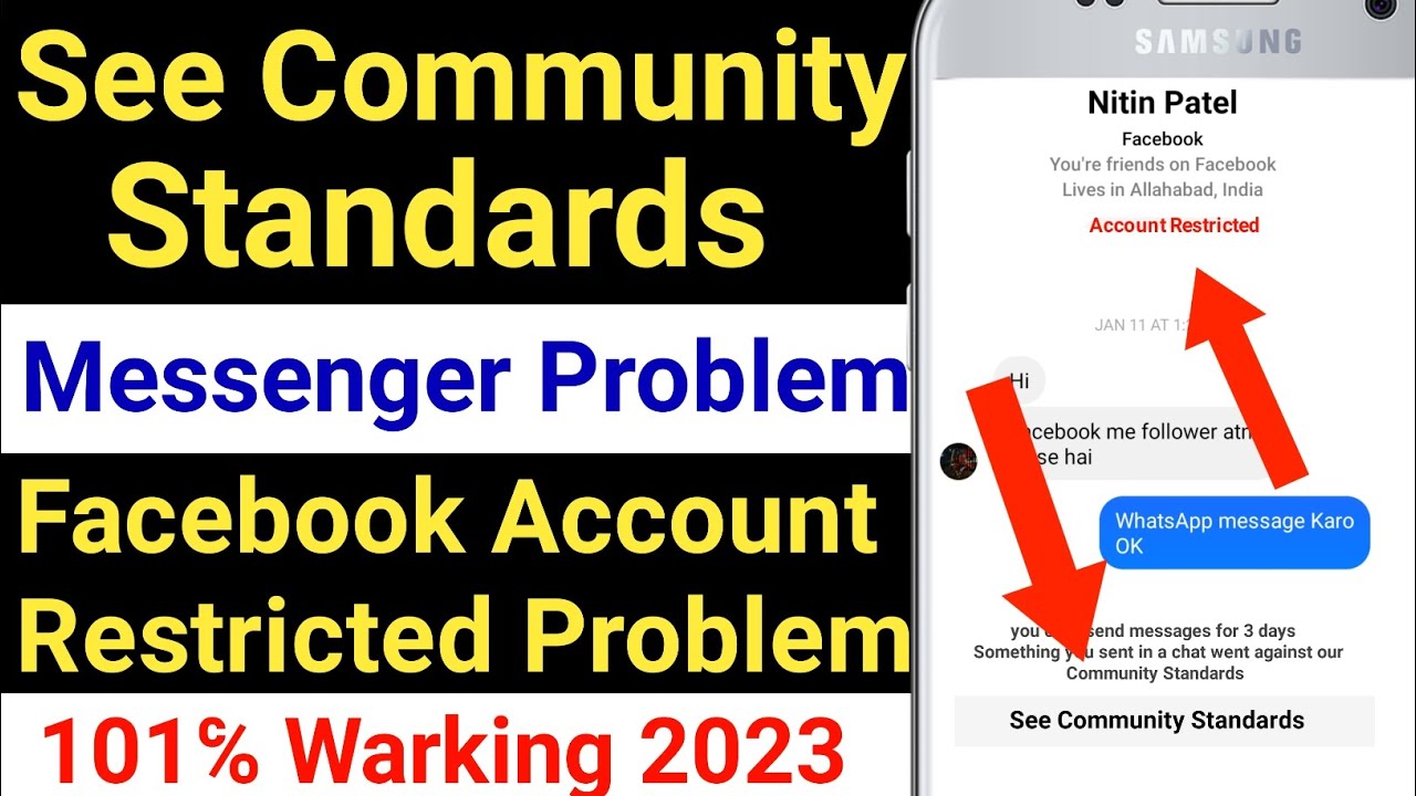 See Community Standards Messenger 2023 | Facebook Account Restricted ...