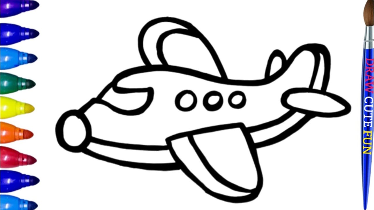 How to Draw Aeroplane, Draw Aeroplane, Aeroplane Drawing, Easy Drawings ...